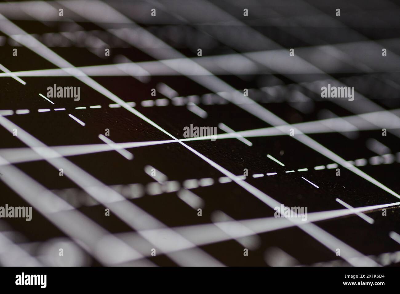 Abstract Geometric Grid with Bokeh Effect and Angled Perspective Stock ...