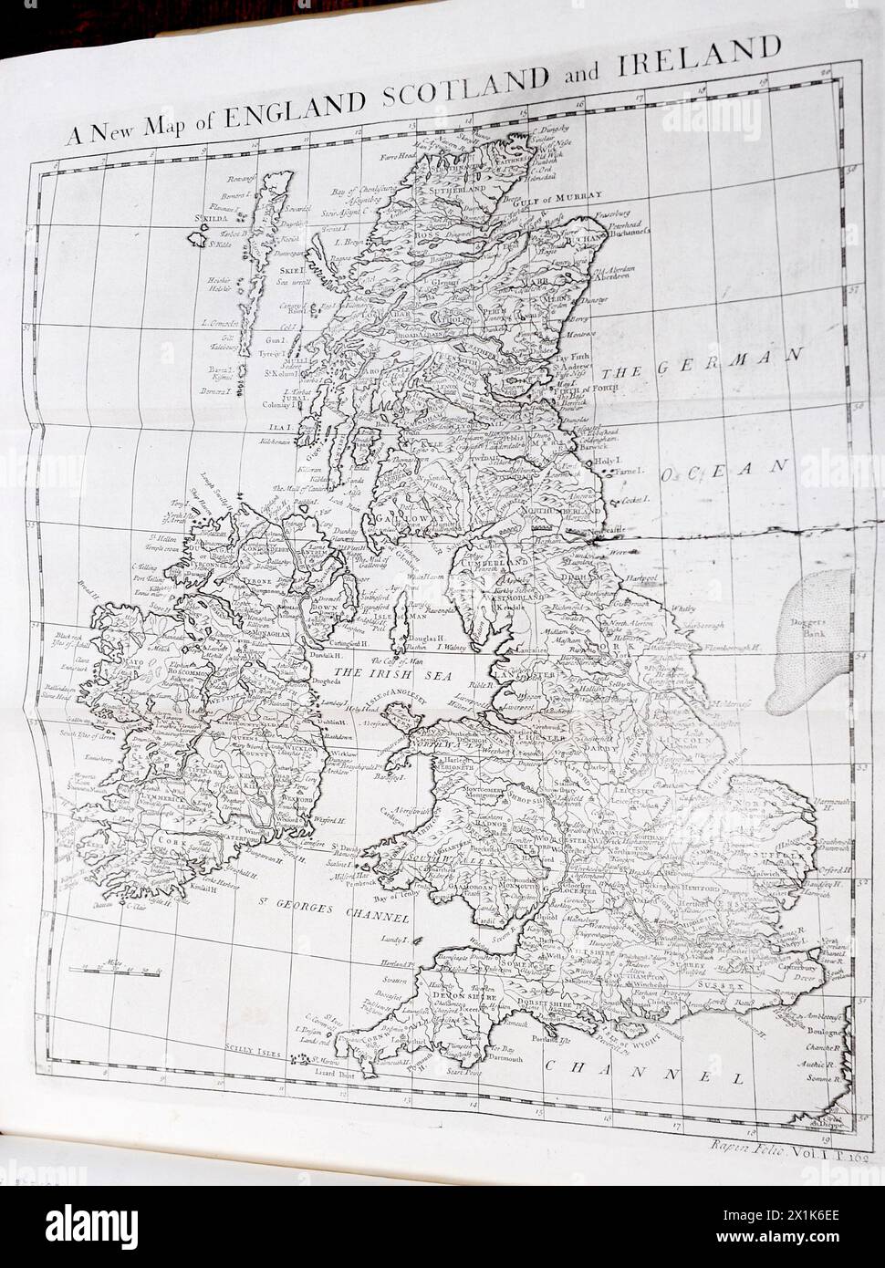Old map of Great Britain Stock Photo - Alamy