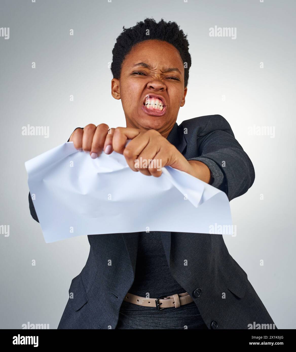 Businesswoman upset loss on documents hi-res stock photography and ...