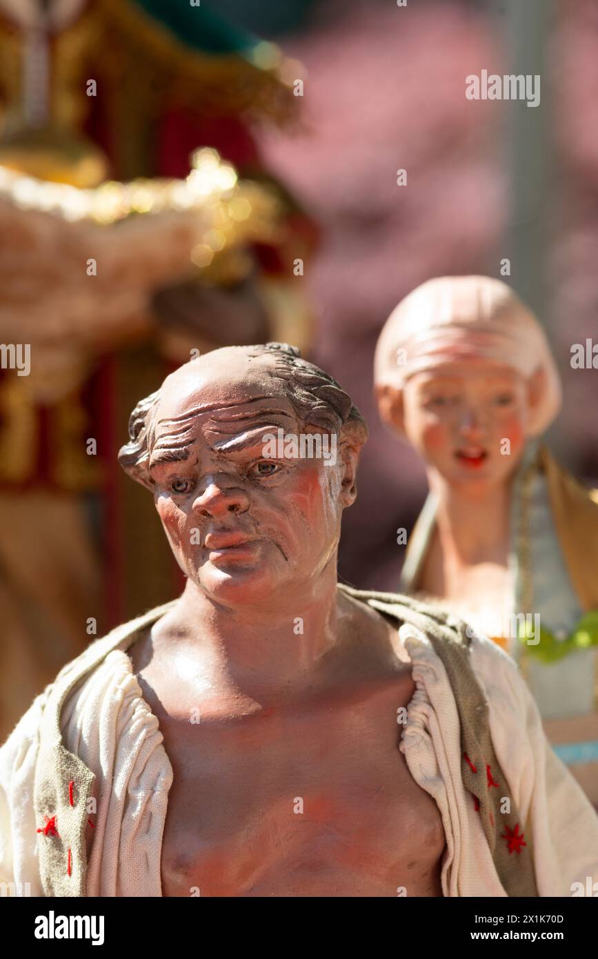 Statues Figurines of the Neapolitan Christmas Nativity Scene Stock ...