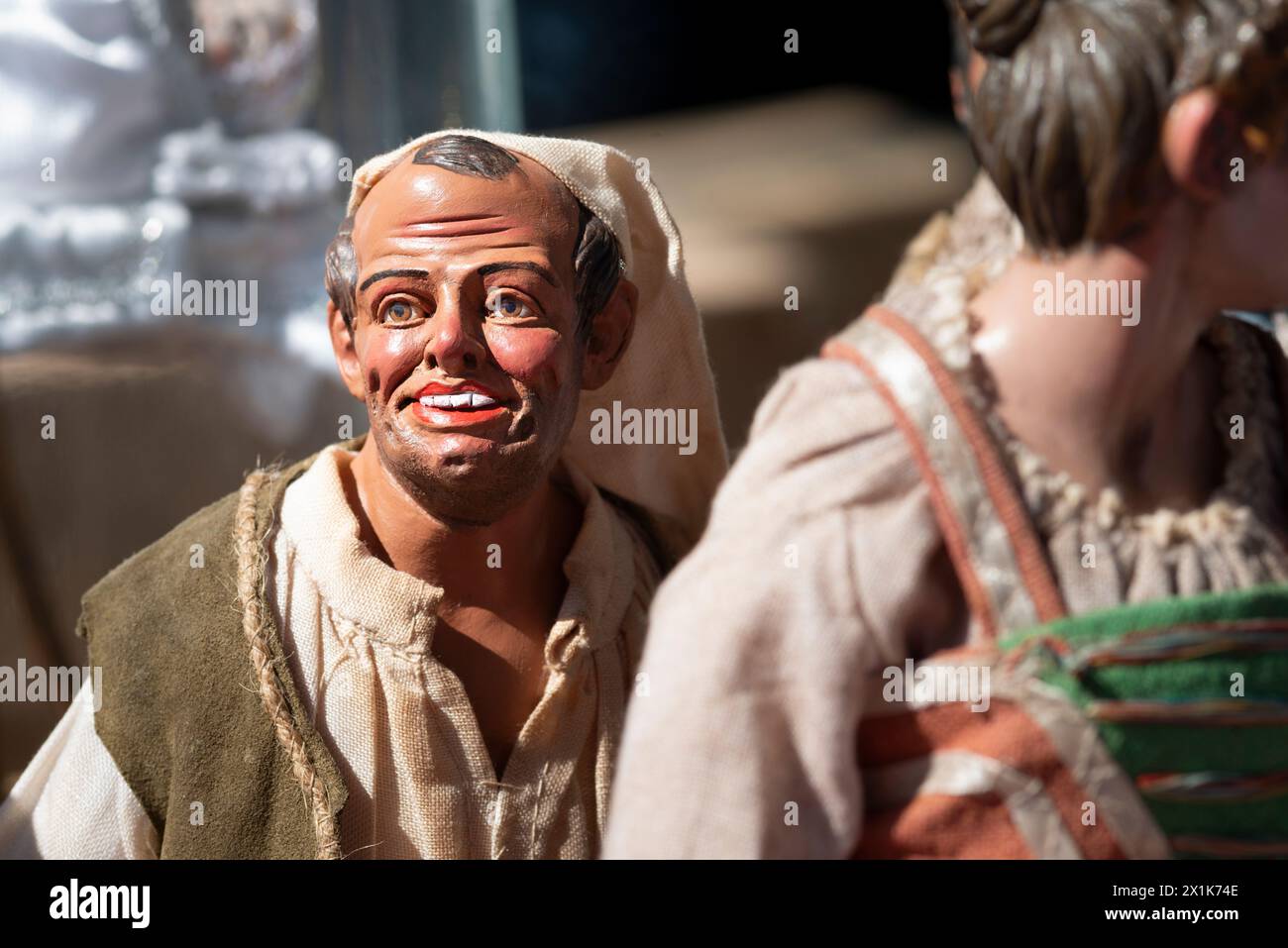 Statues Figurines of the Neapolitan Christmas Nativity Scene Stock ...