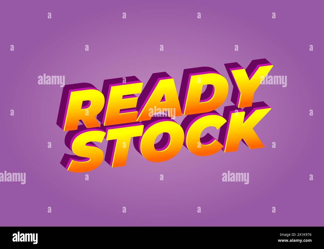 Ready stock. Text effect design in 3D look with eye catching colors ...