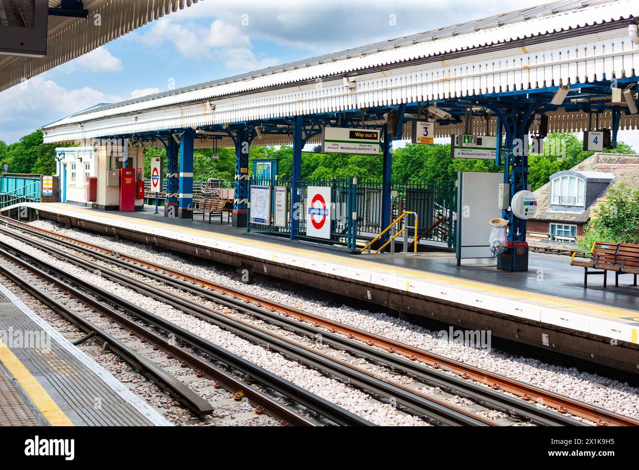 London, United Kingdom - June 29, 2010 : Turnham Green railway station ...