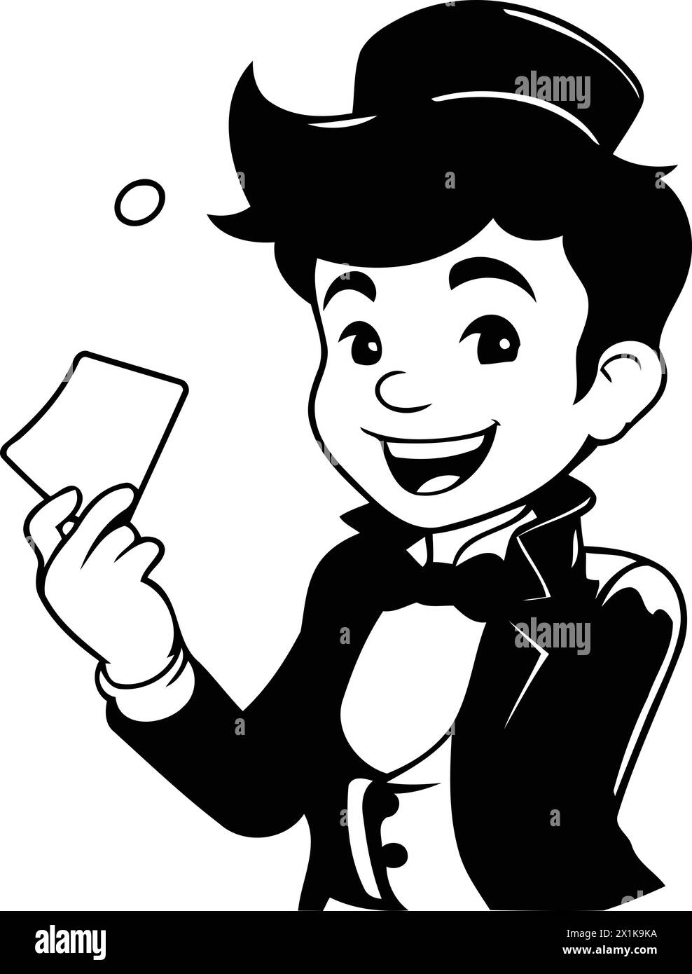 Cartoon illustration man playing cards hi-res stock photography and ...