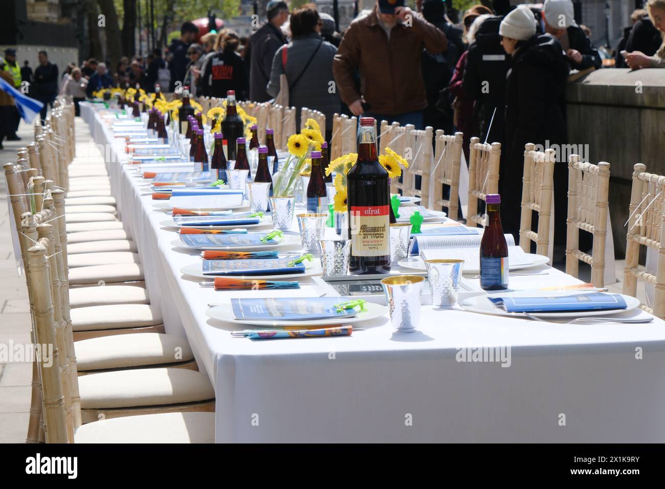 Downing Street, London, UK. 17th Apr 2024. The Empty Seder Table ...