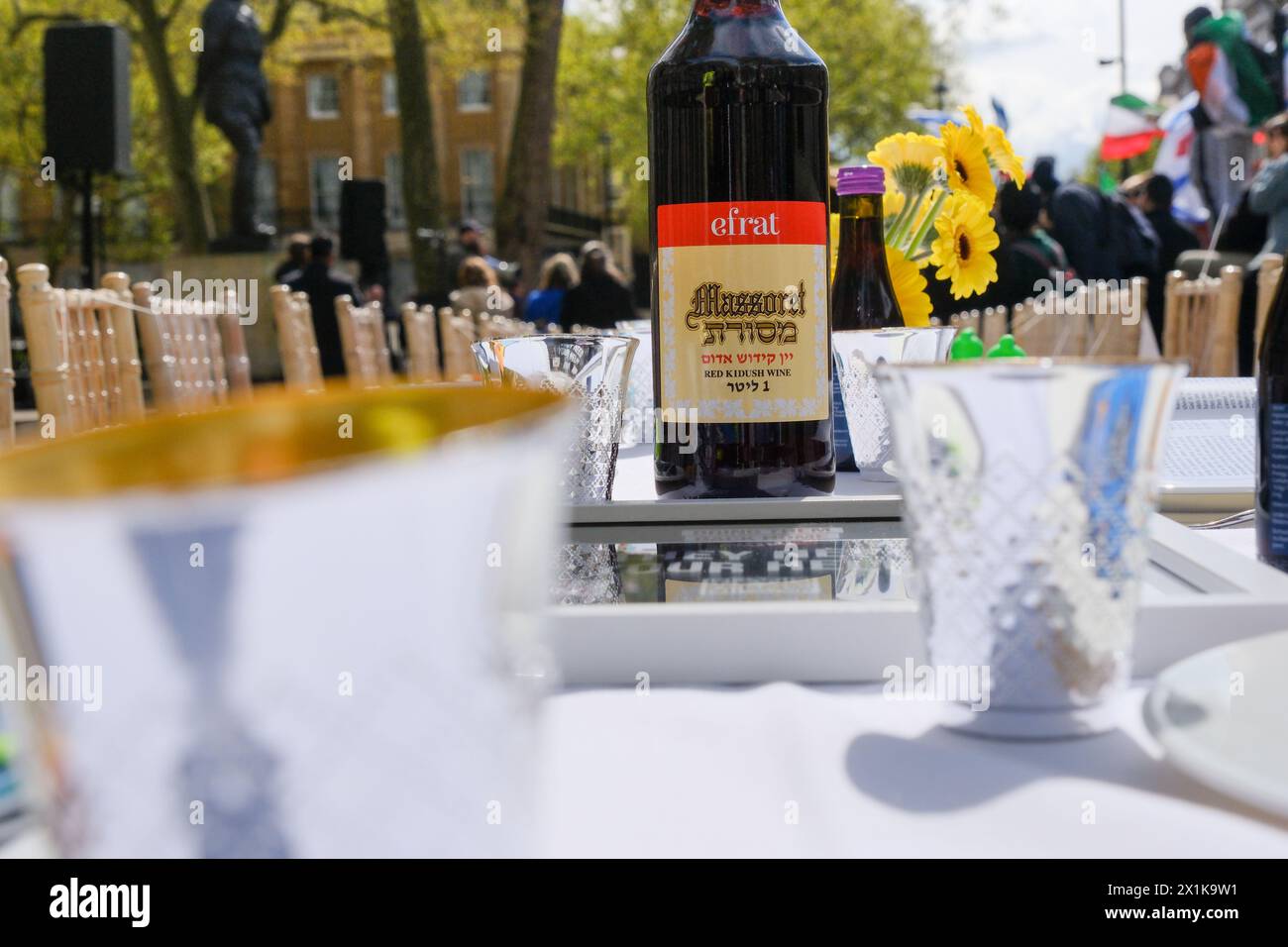 Downing Street, London, UK. 17th Apr 2024. The Empty Seder Table ...