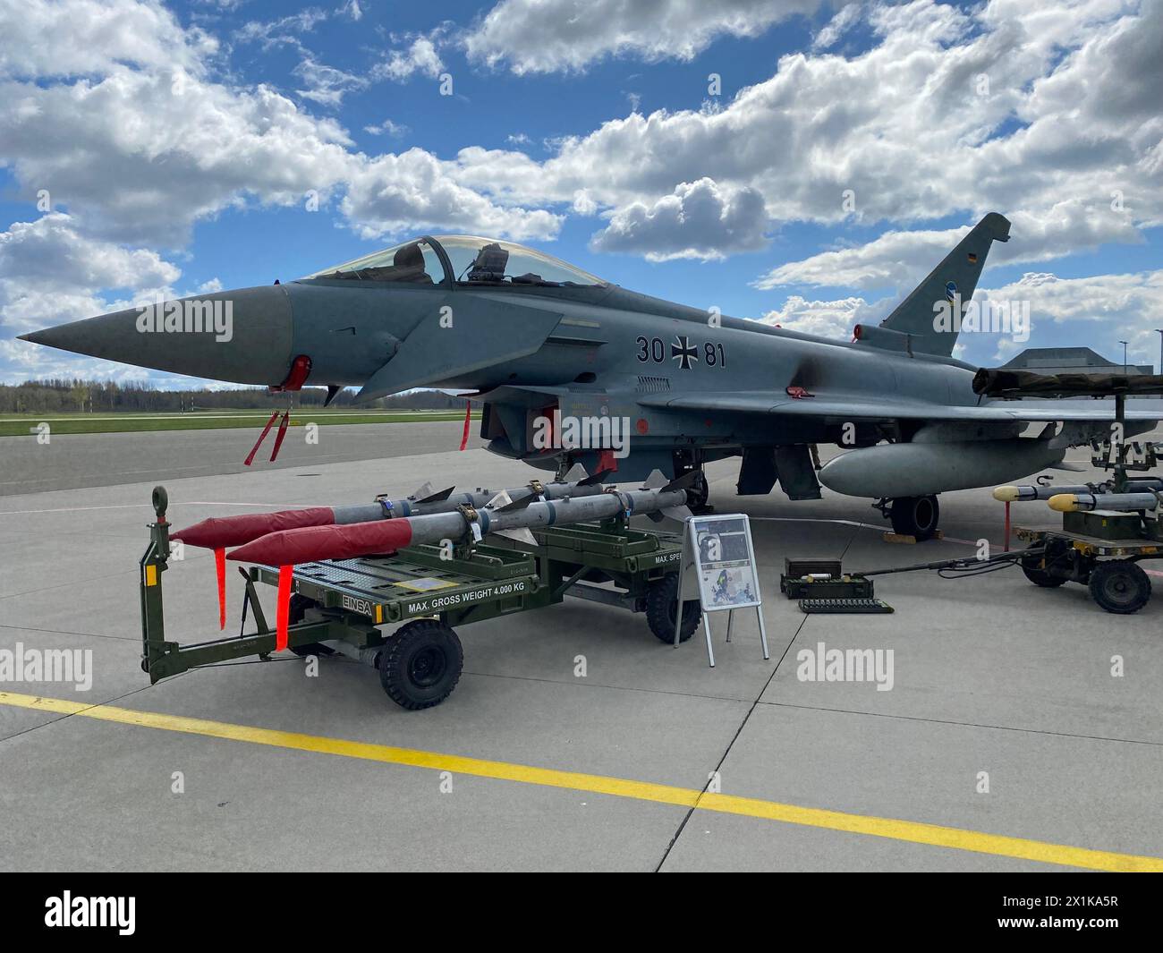 Lielvarde, Latvia. 17th Apr, 2024. A Eurofighter, a fighter aircraft of ...