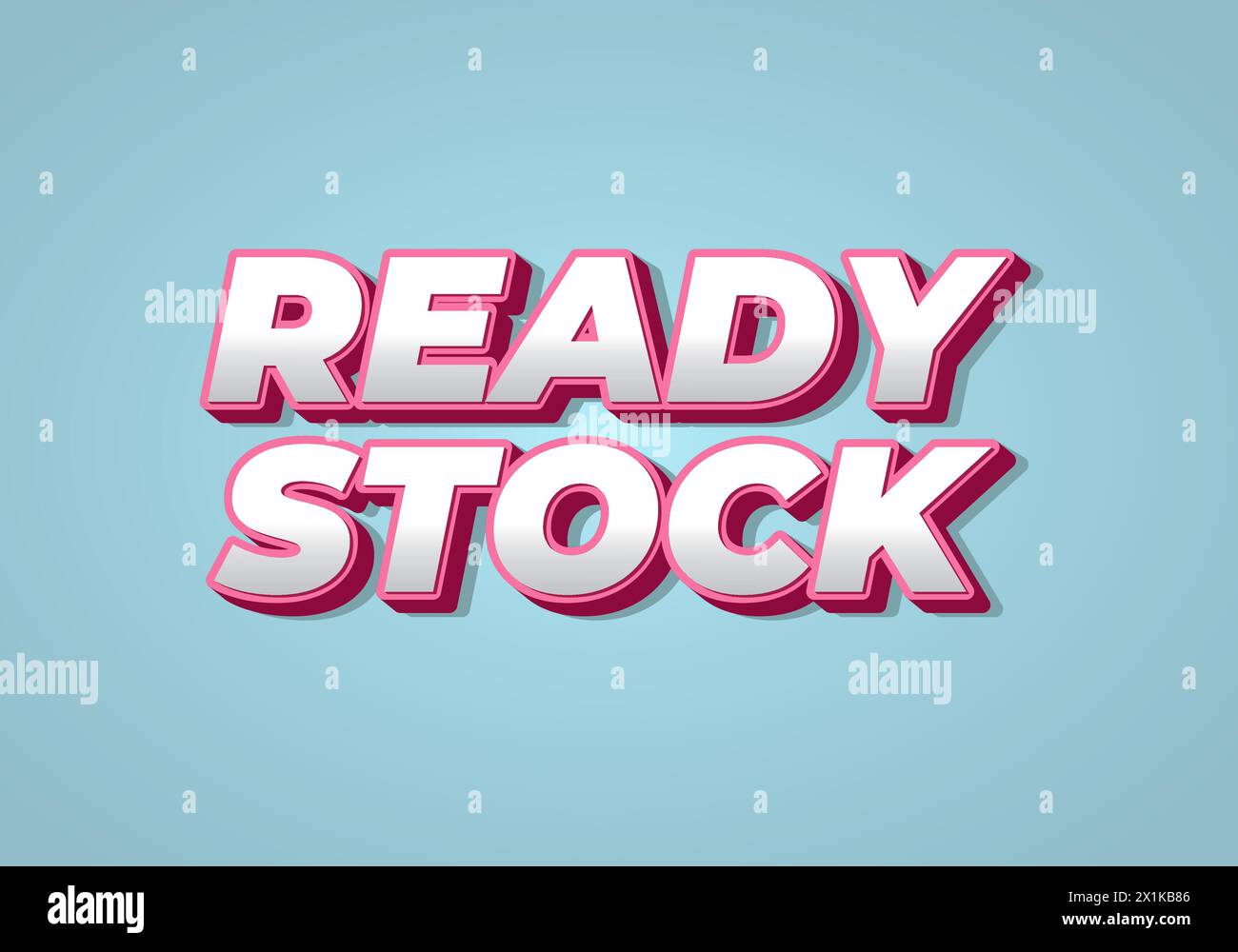 Ready stock. Text effect design in 3D look with eye catching colors ...