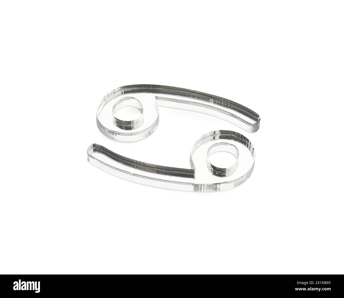 Zodiac sign. Silver Cancer symbol isolated on white Stock Photo - Alamy