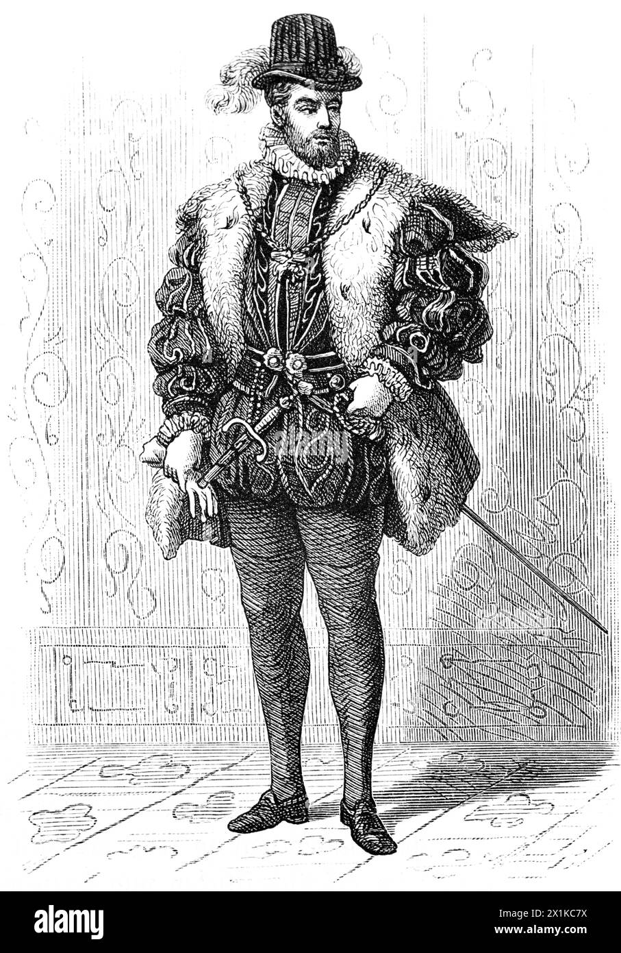 Costume of the Spanish nobility, 16th century, Spain, historic ...