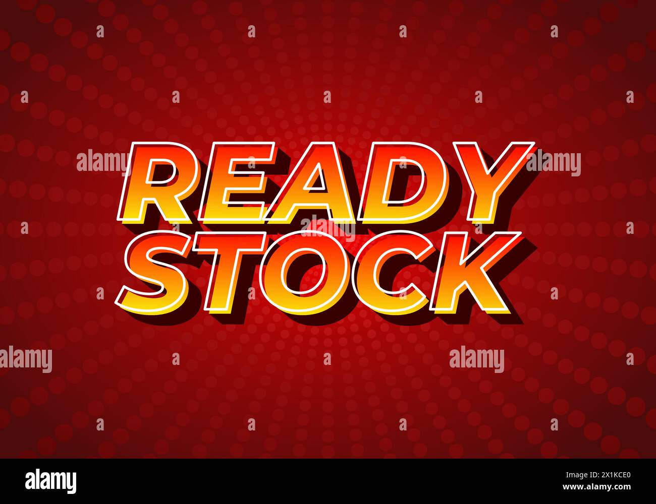 Ready stock. Text effect design in 3D look with eye catching colors ...