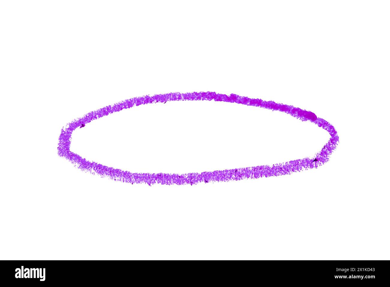 Purple round scribble drawn with crayon on white background Stock Photo ...