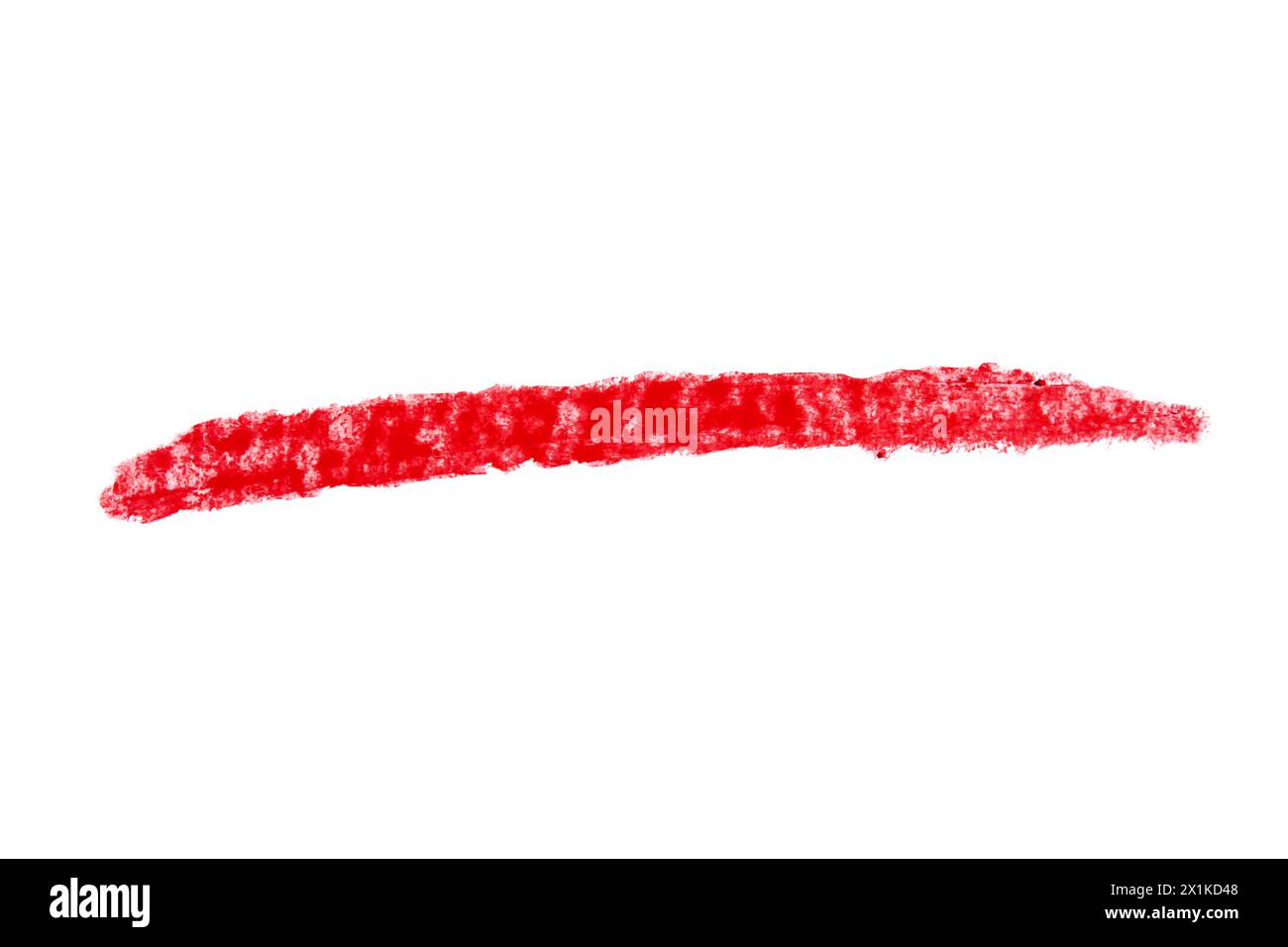 Red stroke drawn with crayon pencil on white background Stock Photo - Alamy