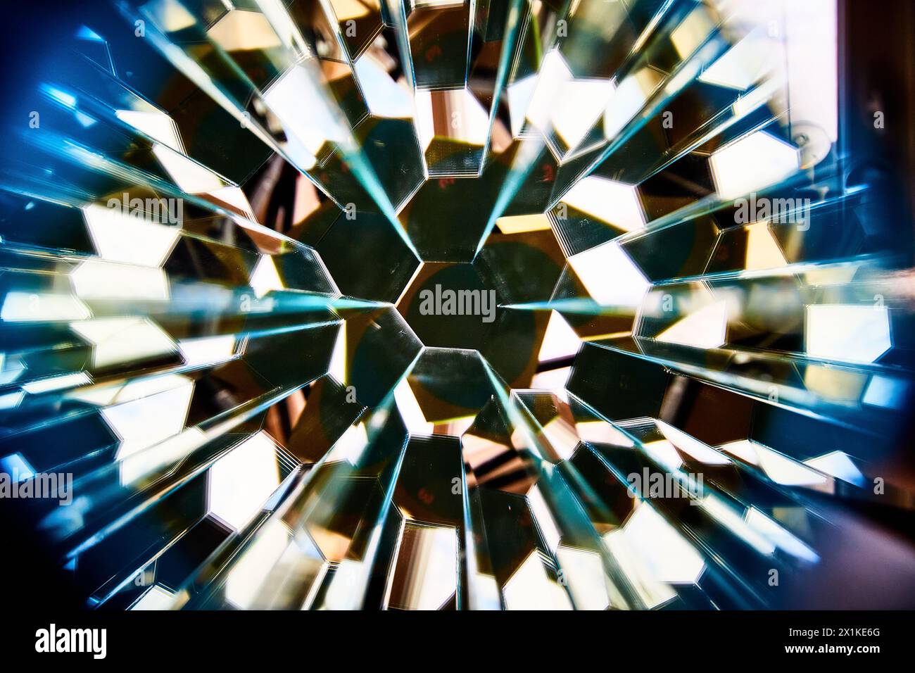Kaleidoscope Vortex Pattern with Radiant Light Reflections Stock Photo ...