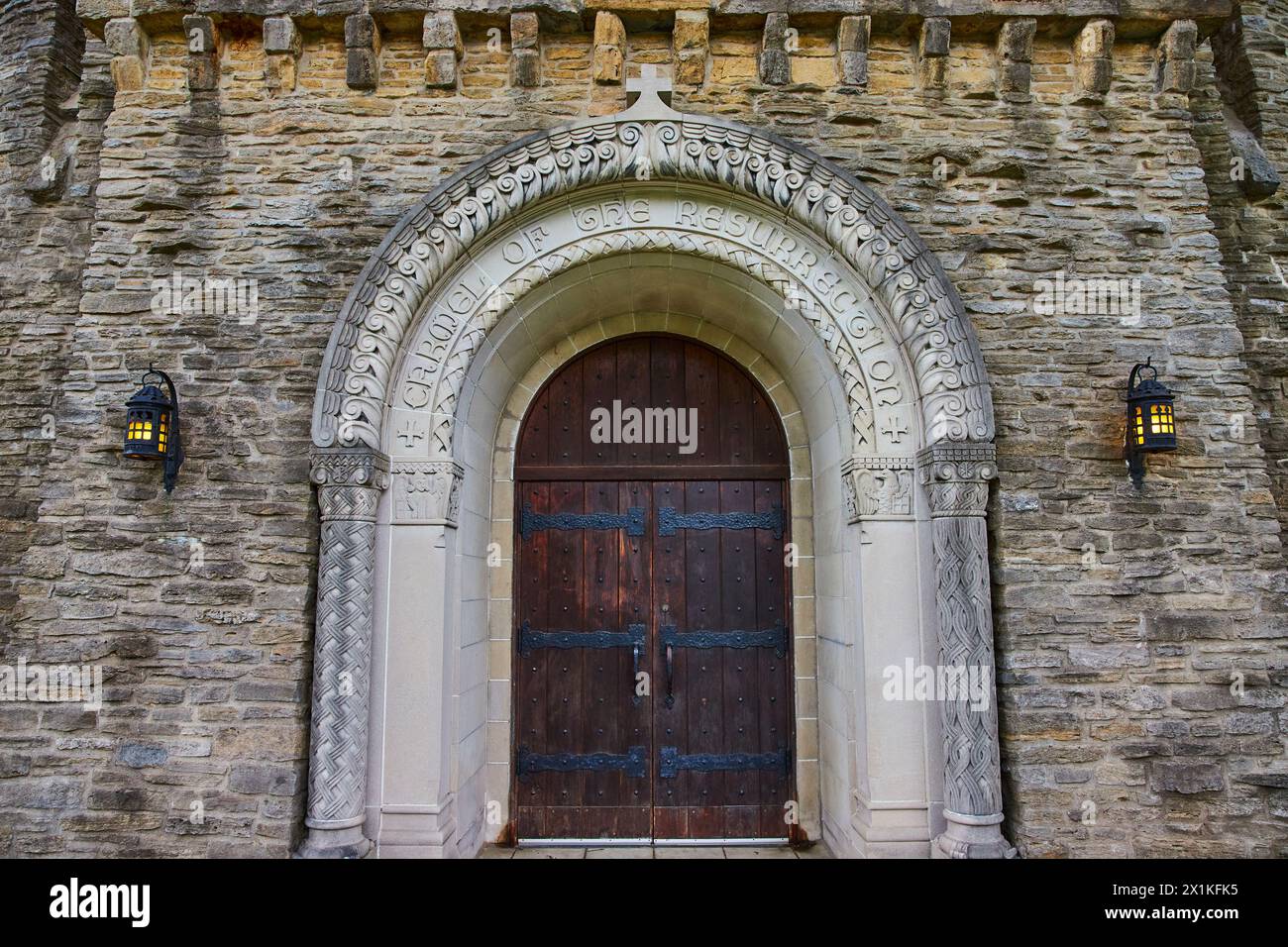 Historic Religious Doorway and Stone Archway at Bishop Brute College ...