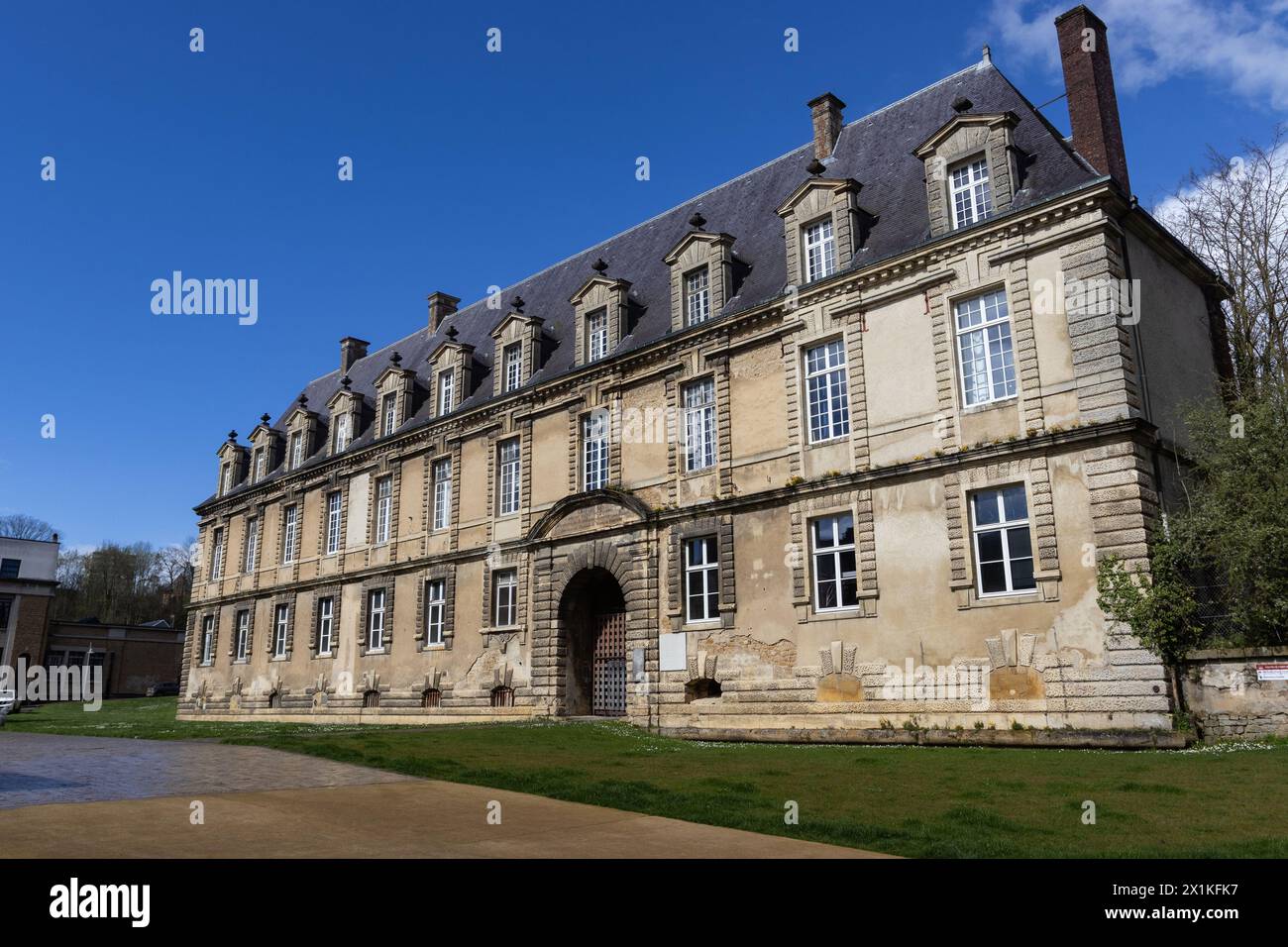 SEDAN, FRANCE, 4 APRIL 2024: Facade of the 17th century Palace of the ...