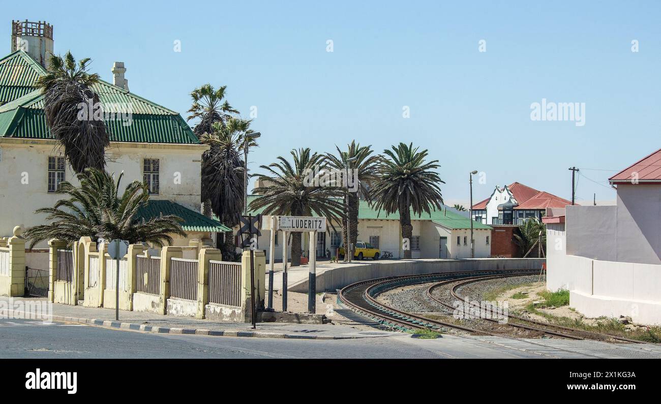 The Colonial train station at Luderitz in Namibia Stock Photo - Alamy