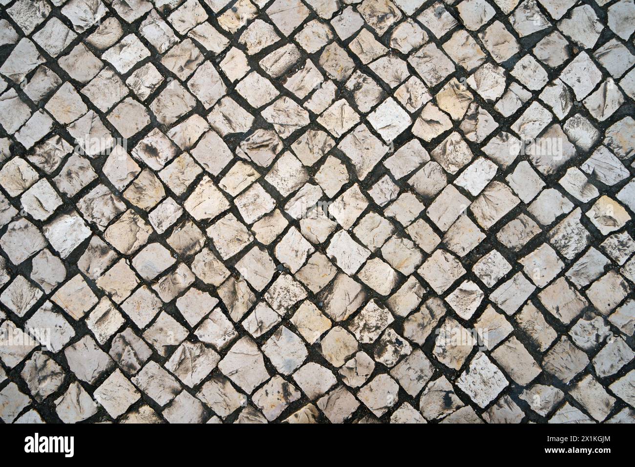 Cobblestone road top view hi-res stock photography and images - Alamy