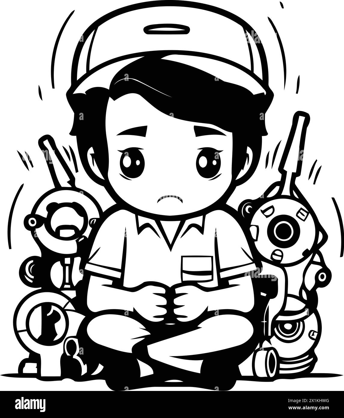 Robot boy Stock Vector Images - Alamy