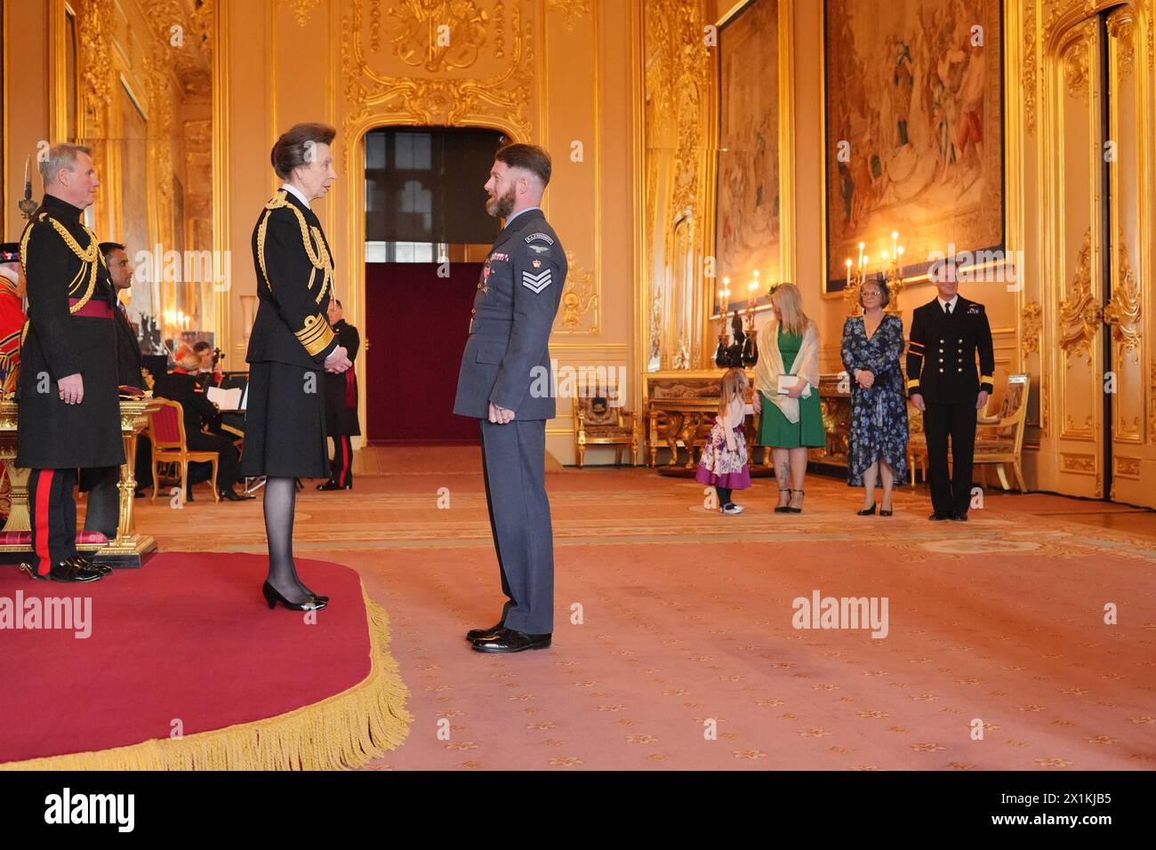 Flight Sergeant George Downey, Royal Air Force, is made a Member of the ...