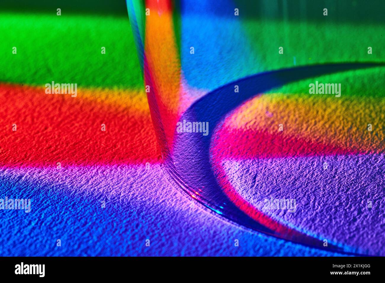 Rainbow Light Refraction on Textured Surface - Macro Perspective Stock ...