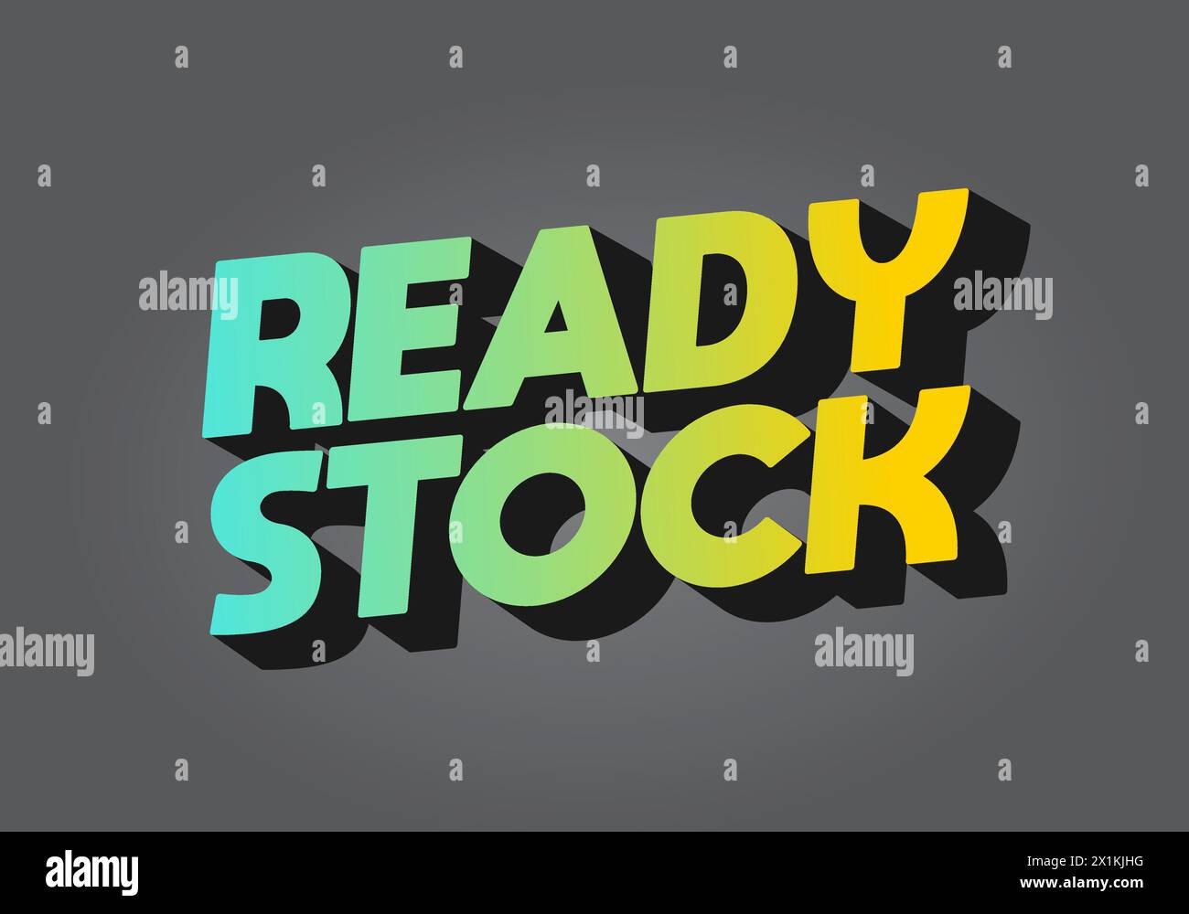 Ready stock. Text effect design in 3D look with eye catching colors ...