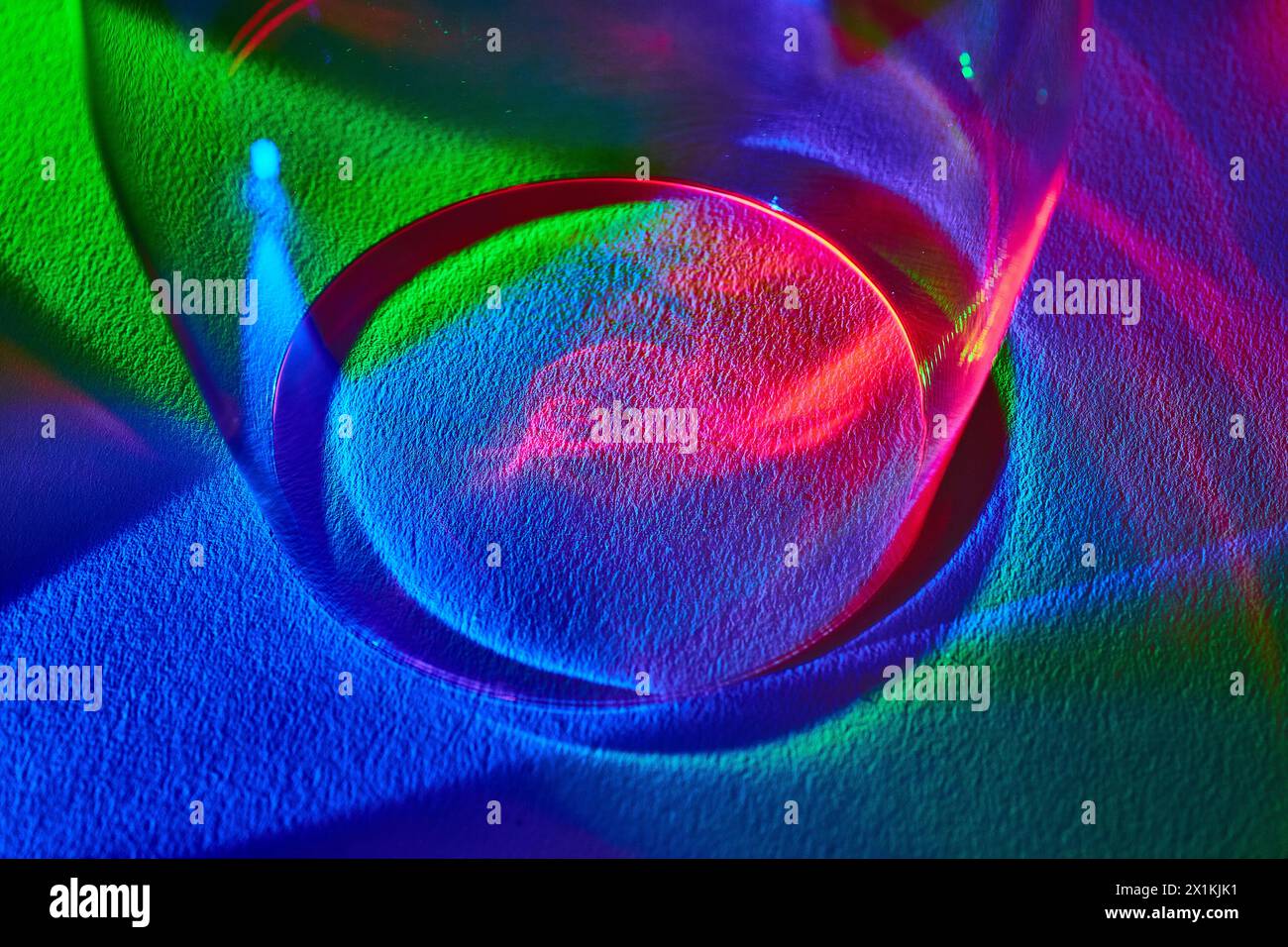 Abstract Rainbow Light Refraction and Glass Lens Texture Stock Photo ...