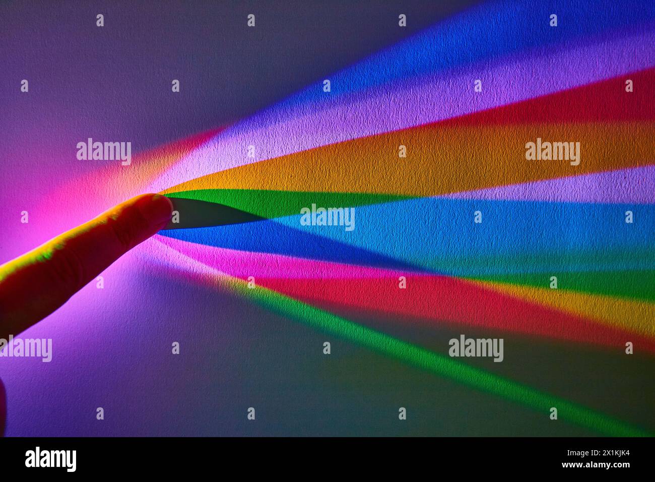 Color Spectrum Interaction with Human Touch - Abstract Light Display ...