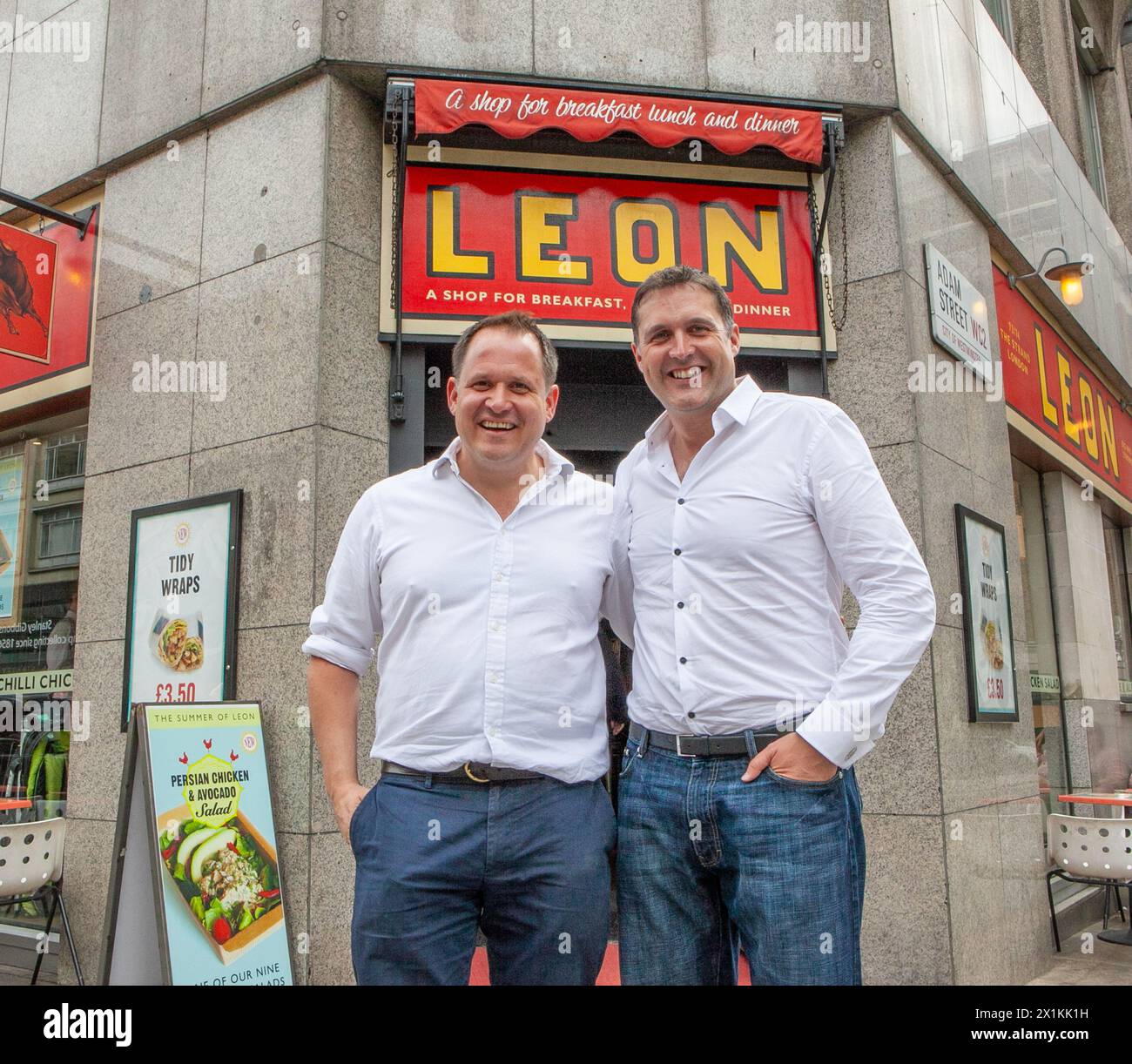 John Vincent and Henry Dimbleby at one of their London branches of Leon ...