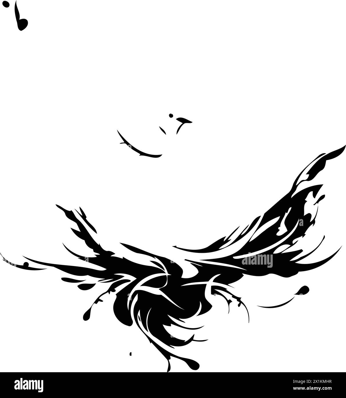 Vector illustration of a flying dove on an abstract background with ...