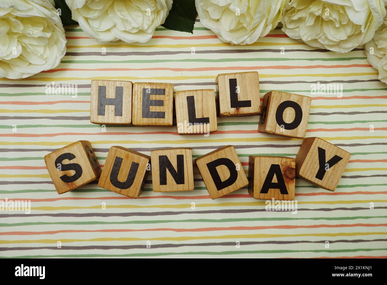Word sunday colorful letters hi-res stock photography and images - Alamy