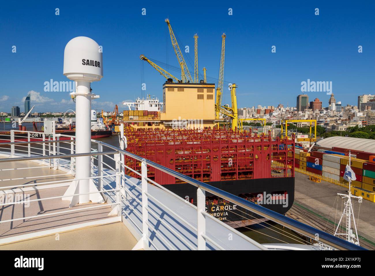 Container ship MSC Carole, Port of Montevideo, Uruguay, South America ...
