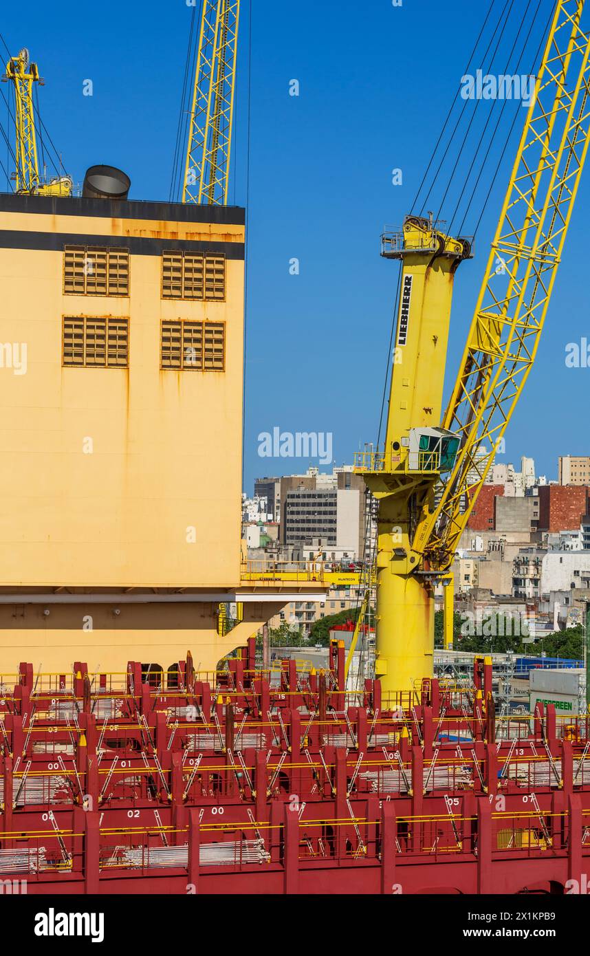 Container ship MSC Carole, Port of Montevideo, Uruguay, South America ...