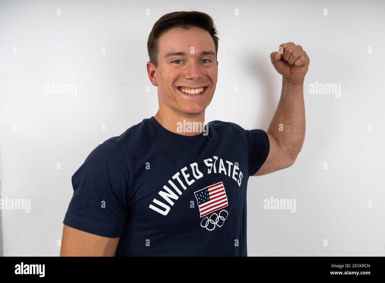 American gymnast Brody Malone, 24, poses for a portrait on Monday ...