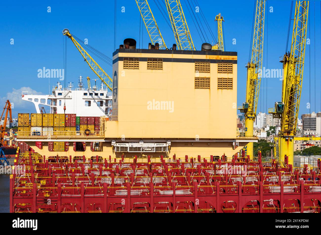 Container ship MSC Carole, Port of Montevideo, Uruguay, South America ...