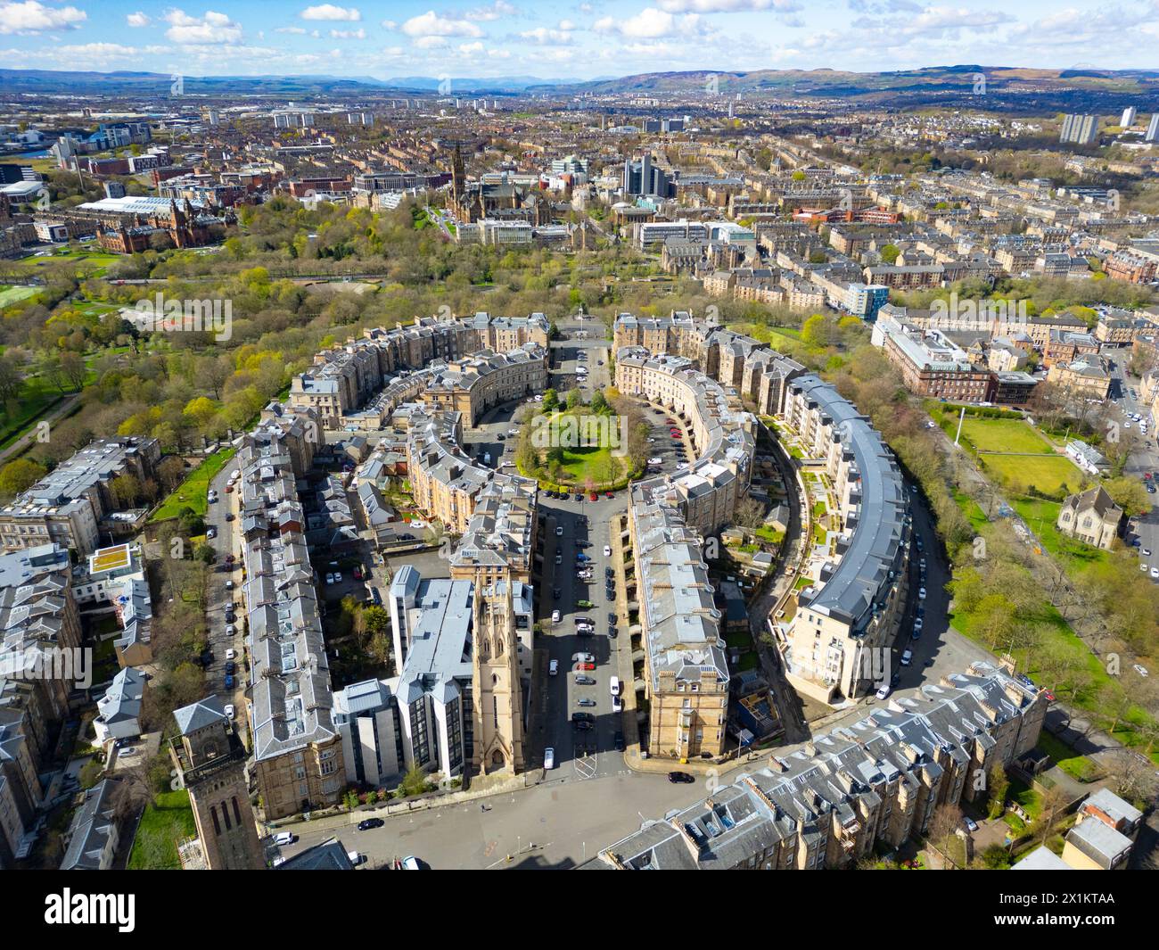 Aerial view of affluent Park District, with Park Terrace and Park ...