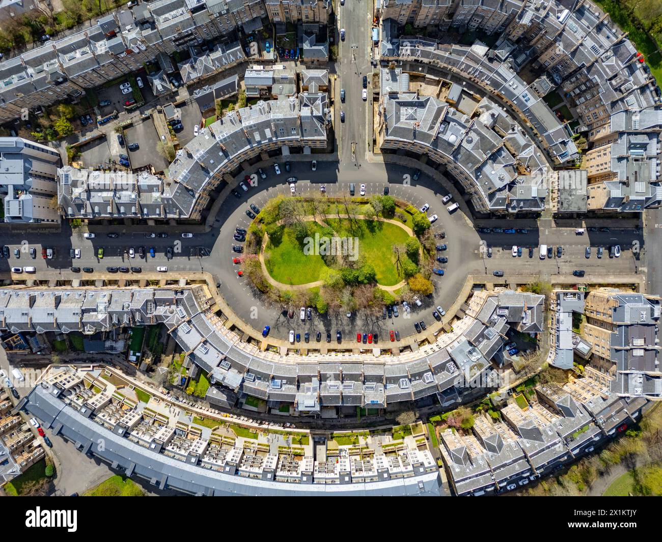 Aerial view of affluent Park District, with Park Terrace and Park ...