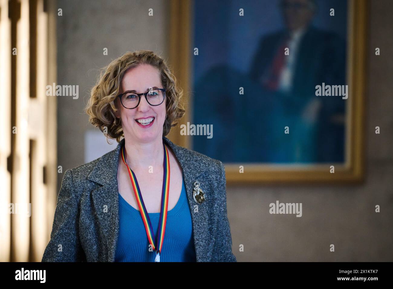 Edinburgh Scotland, UK 17 April 2024. Lorna Slater MSP at the Scottish ...