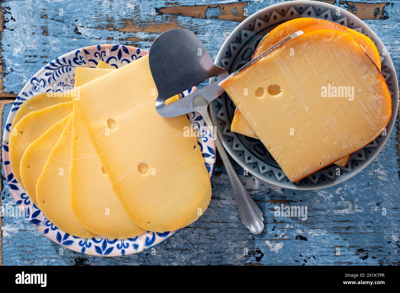 Cheese collection, Dutch ripe hard chees made from cow milk in the ...