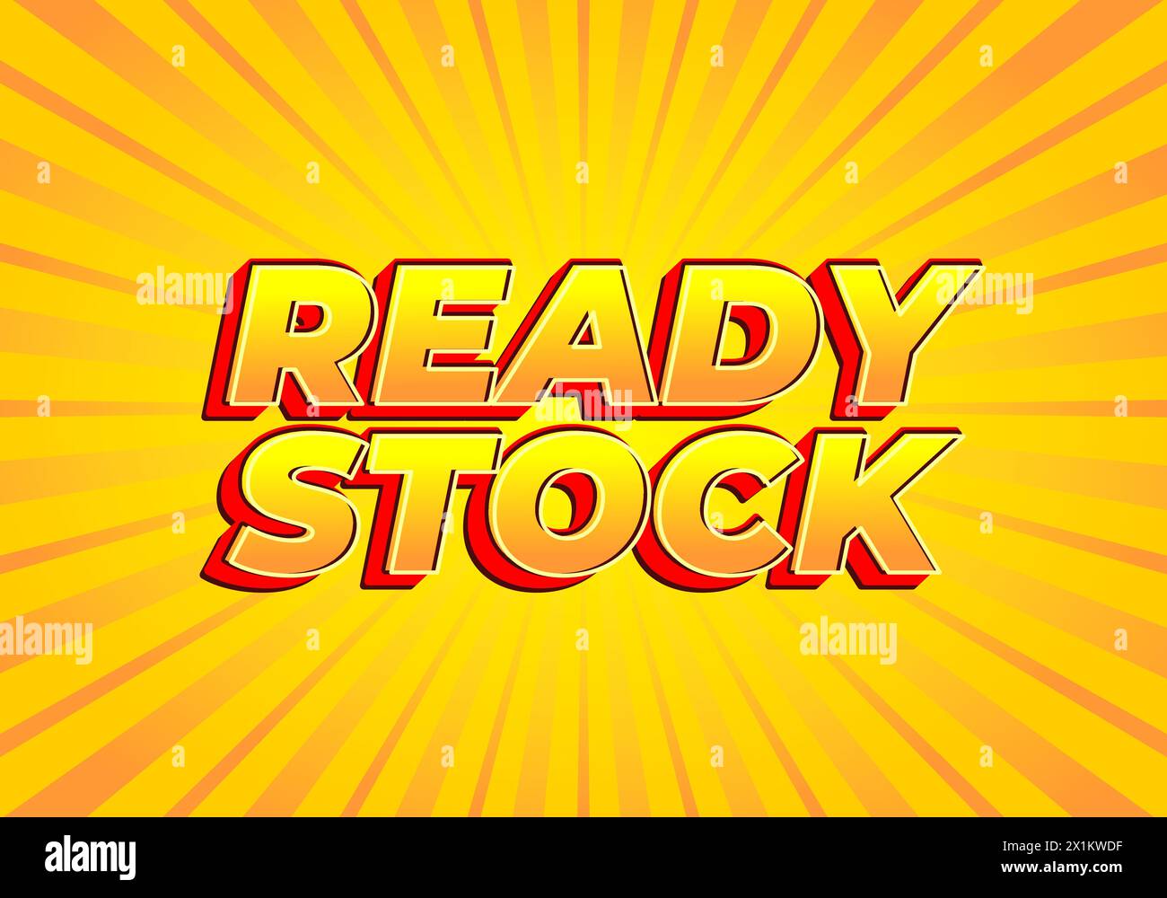 Ready stock. Text effect design in 3D look with eye catching colors ...