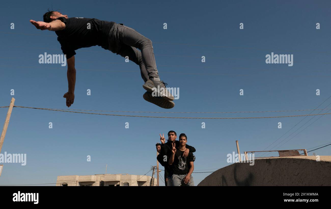 Young people doing parkour in Rafah, Gaza Strip, in 2019 Stock Photo ...