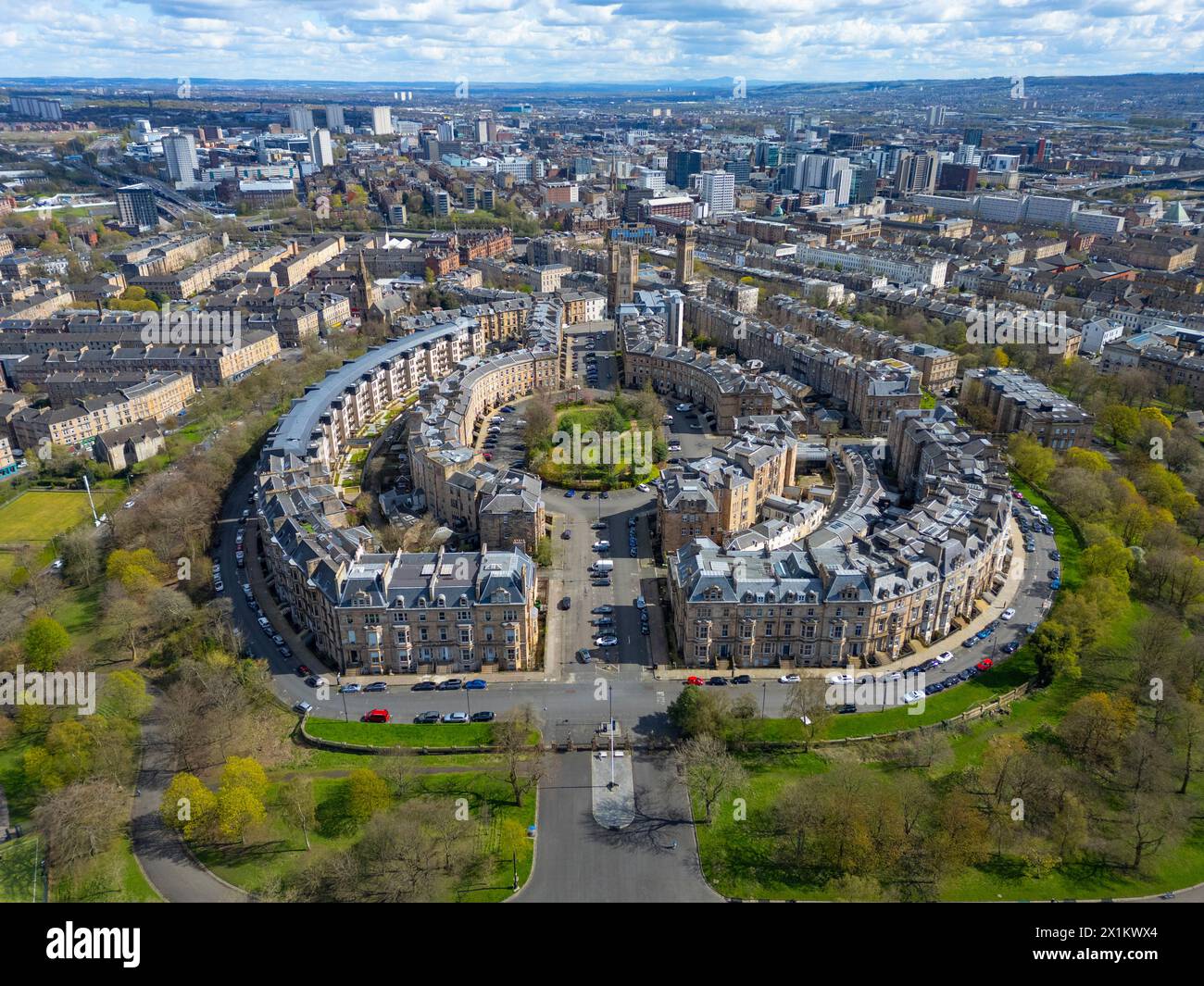 Aerial view of affluent Park District, with Park Terrace and Park ...
