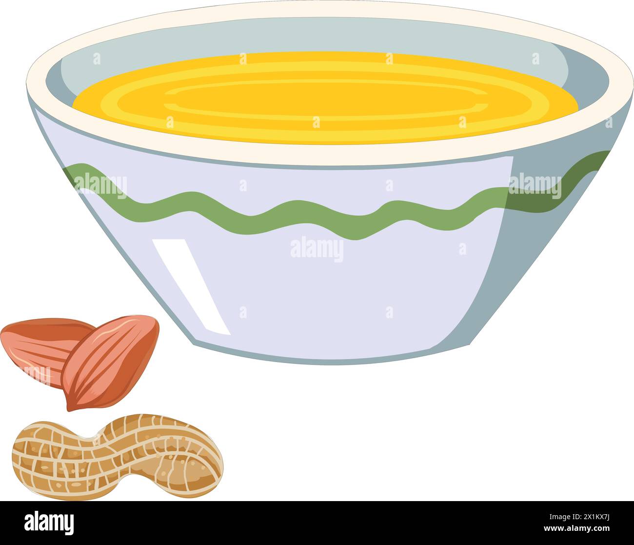 A bowl of groundnut oil vector illustration Stock Vector Image & Art ...