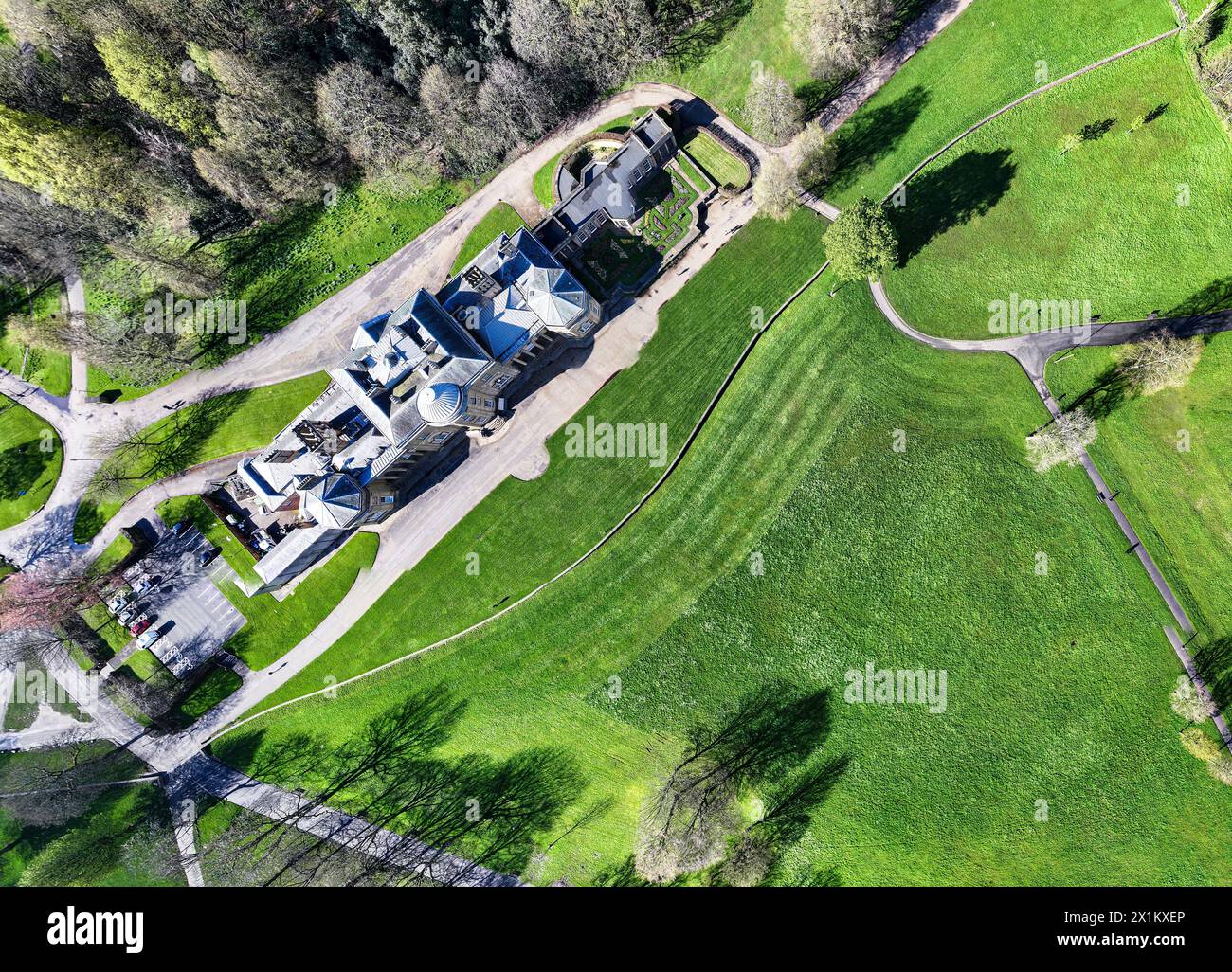 Aerial Image of Heaton Hall in Heaton Park, Manchester UK Stock Photo ...