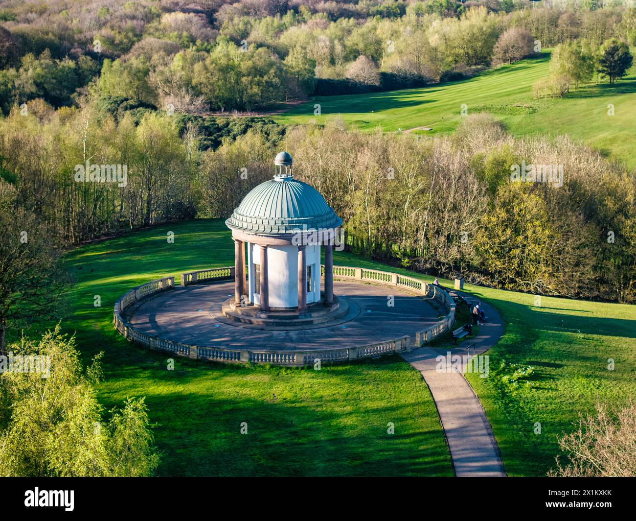 Aerial image of Heaton Temple and Heaton Park in Manchester UK Stock ...