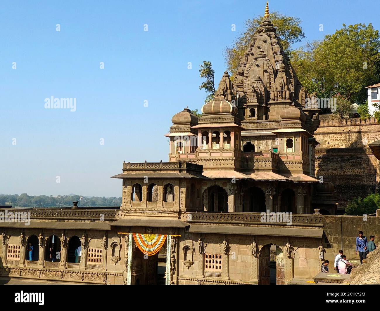 Maheshwar, Madhya Pradesh, India, 24 Feb 2024, Beautiful carvings and ...