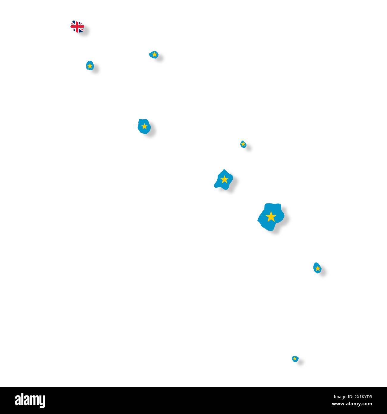 Tuvalu flag map with clipping path Stock Photo - Alamy