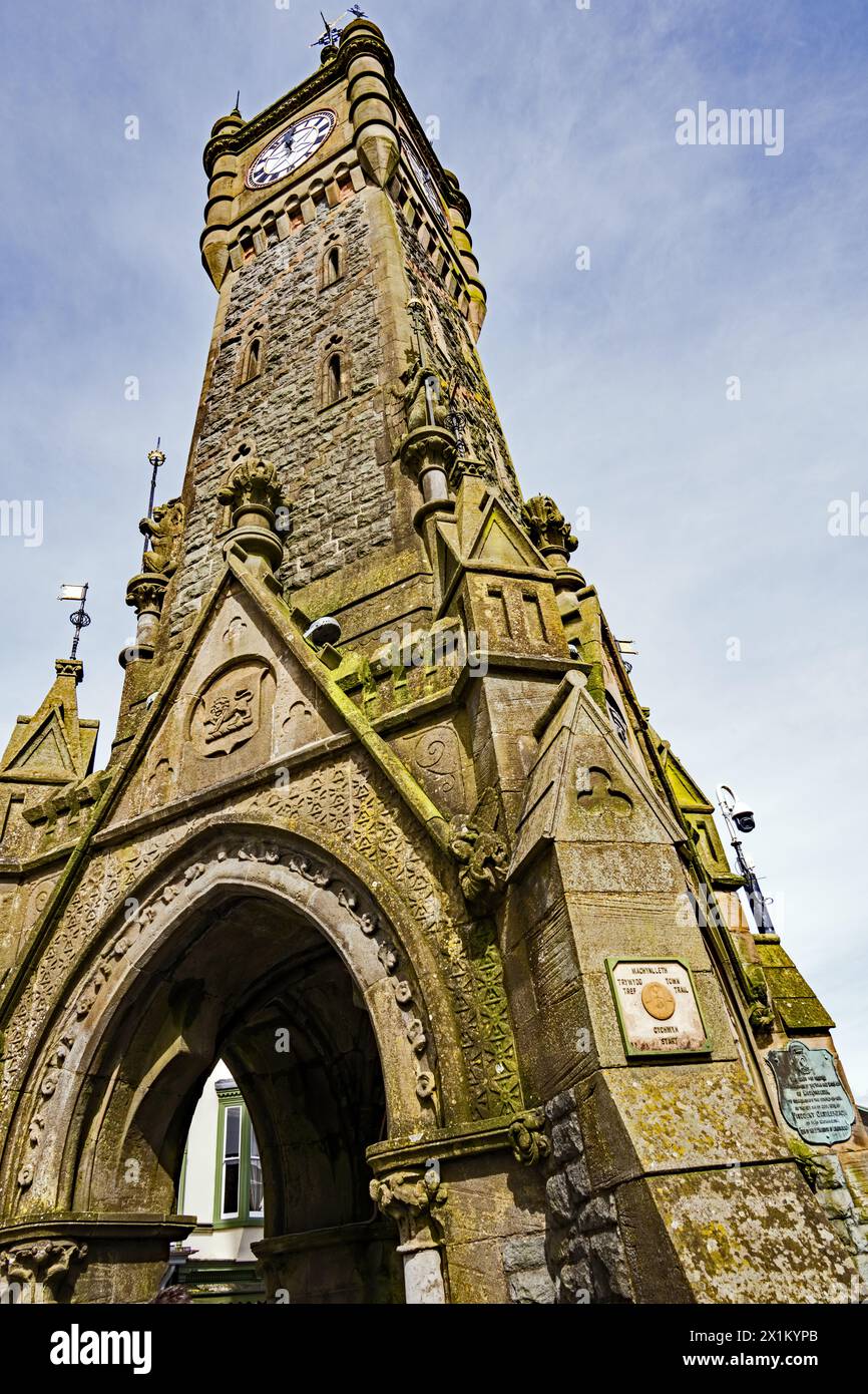 Machynlleth Clock Tower Stock Photo - Alamy