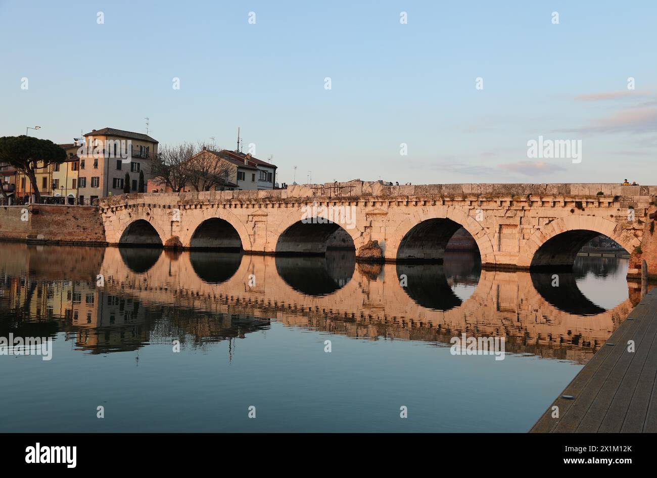 Bridge of Tiberius in Rimini Stock Photo - Alamy