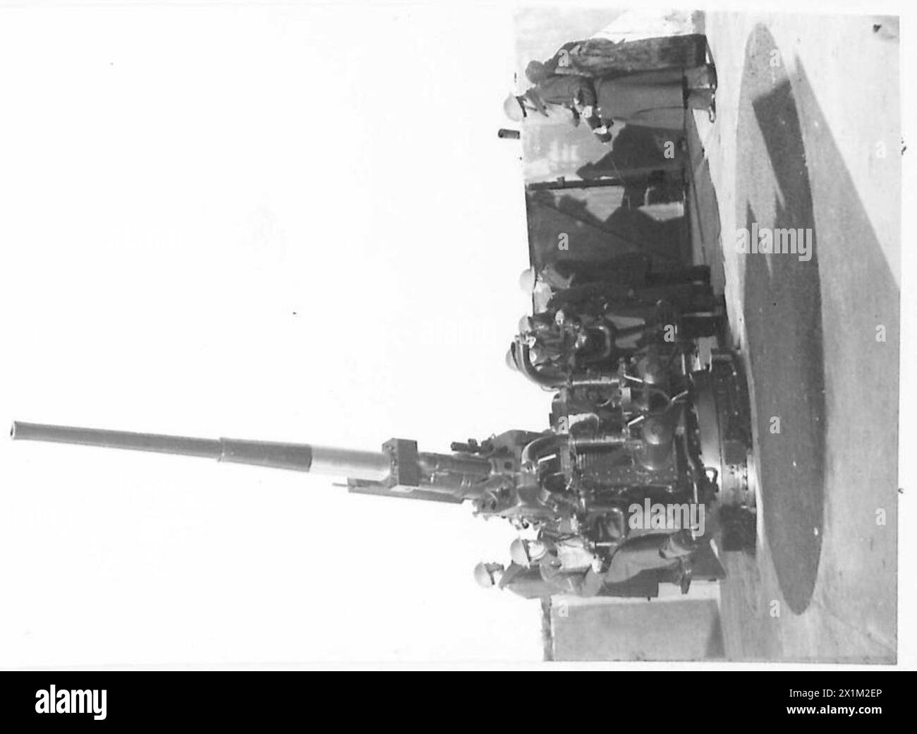 An anti-aircraft gun station in Chatham operated by the British Army ...